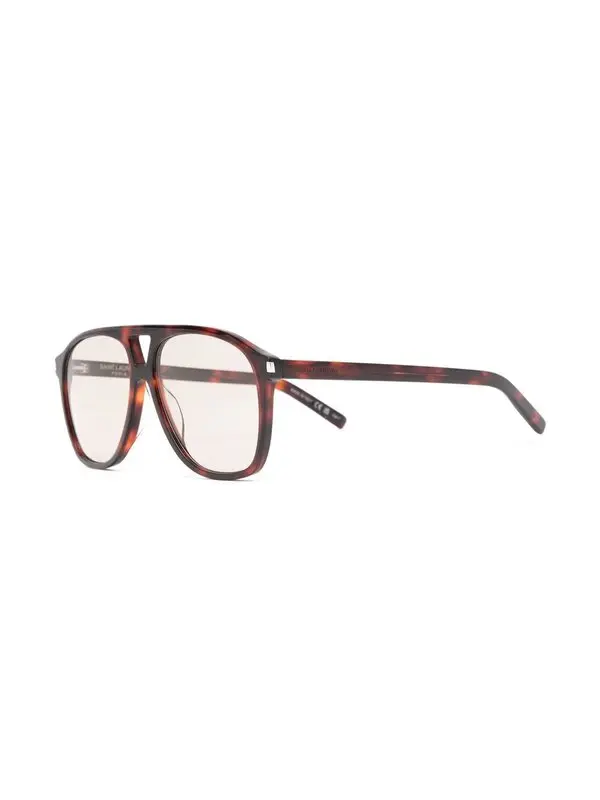 Saint Laurent Pilot Frame Tortoiseshell Sunglasses
