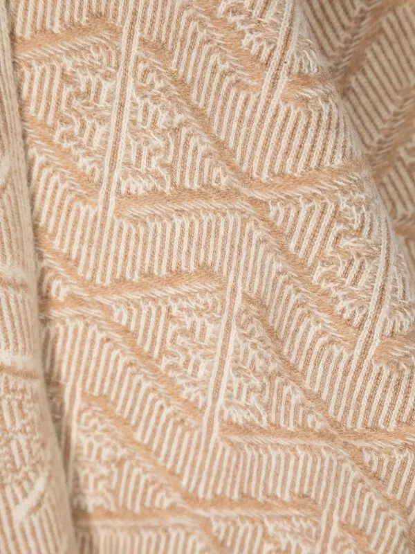 BARRIE Monogram Cashmere-lambs Wool Scarf