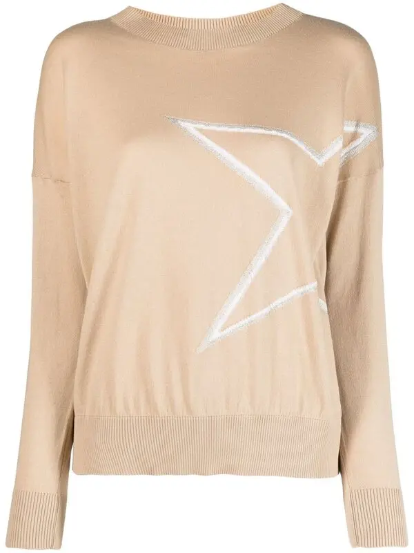 Lorena Antoniazzi Star-appliqué Jumper - Brown
