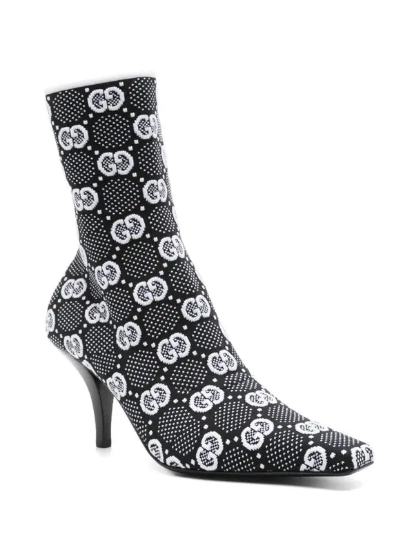 Gucci 75mm Interlocking G Knit Boots