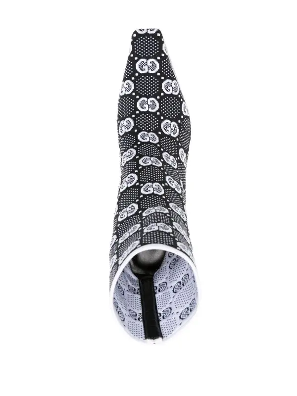 Gucci 75mm Interlocking G Knit Boots