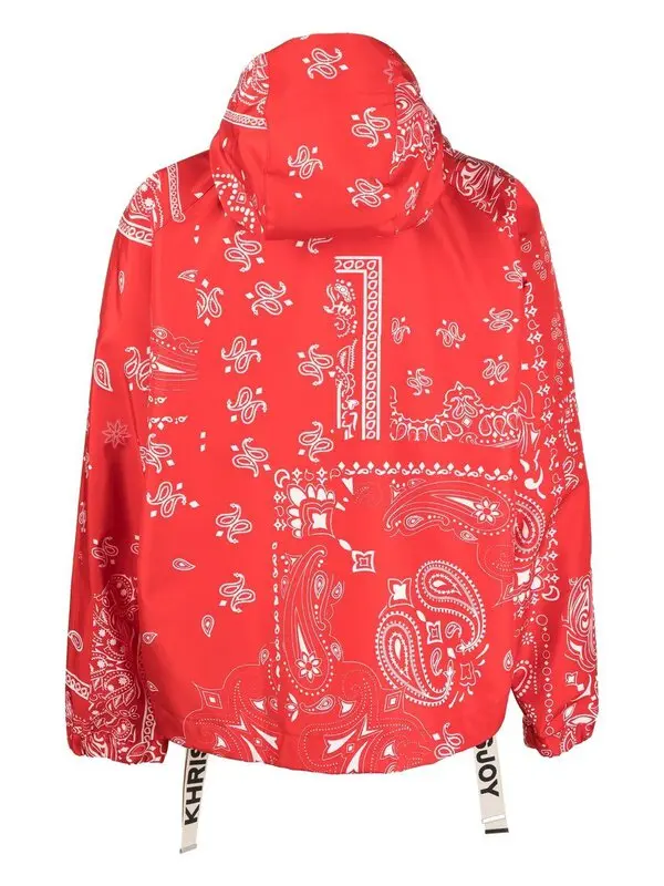 Khrisjoy Paisley-embroidery Hooded Jacket - Red