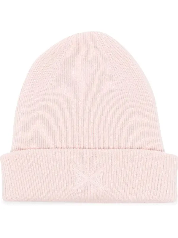 BARRIE Embroidered-logo Knit Beanie - Pink
