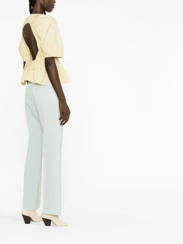 JIL SANDER Pressed-crease Tailored Trousers - Blue