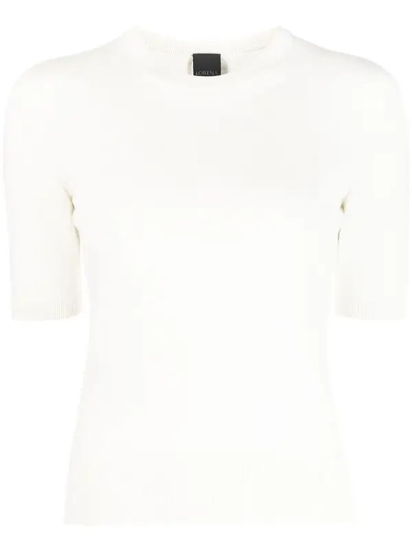 Lorena Antoniazzi Short-sleeve Knit Top - White