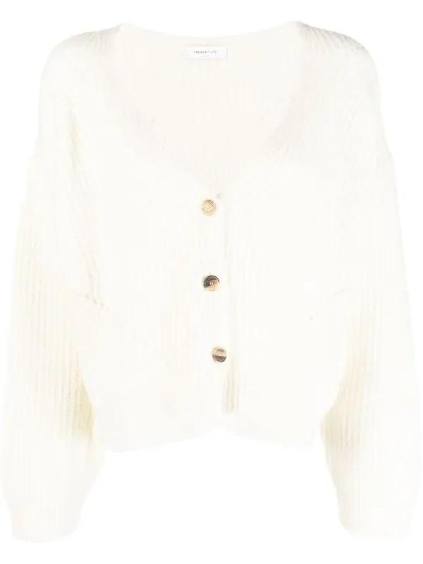 Fabiana Filippi V-neck Knitted Cardigan - White