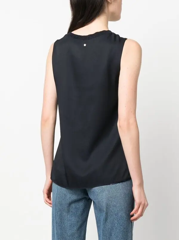 Lorena Antoniazzi Cotton-blend Tank Top - Blue