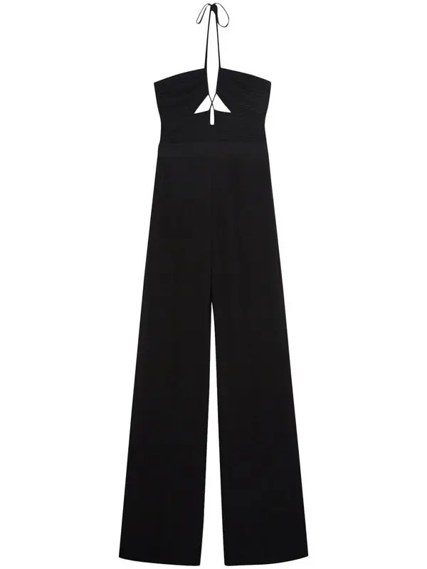 Simkhai Gala Plissé-detail Jumpsuit - Black