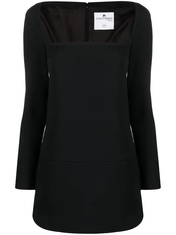 COURREGES Square-neck Mini Dress