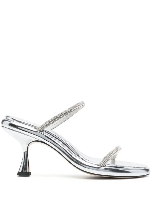 WANDLER 90mm Crystal-embellished Sandals - Silver