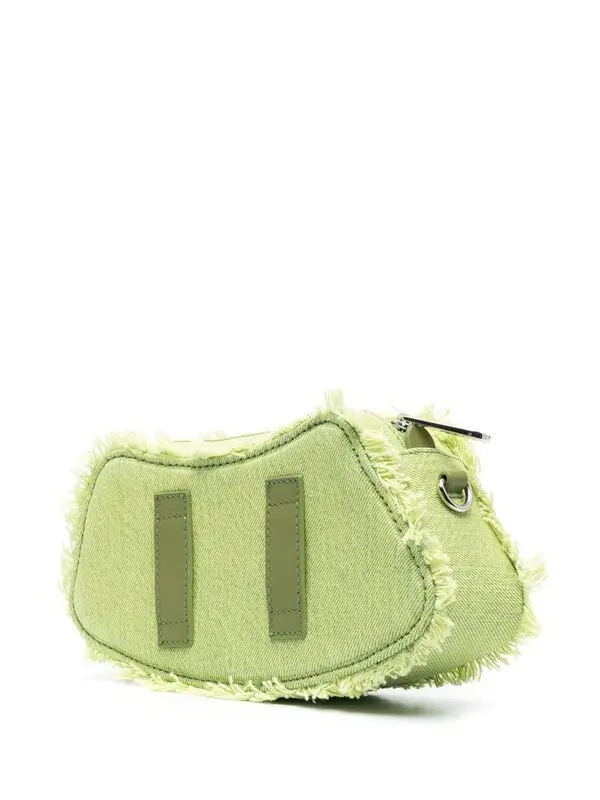 Gcds Comma Curved Shoulder Bag - Green