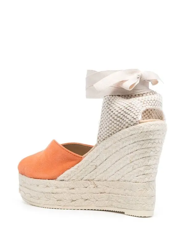 Manebí Contrast-panel Espadrille Wedges - Orange