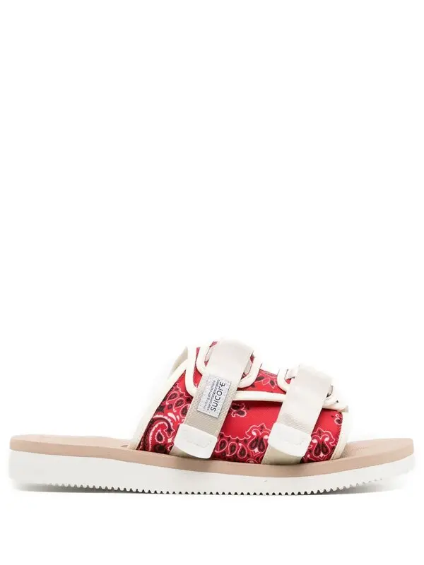 Suicoke Moto-cab Paisley-print Sandals - Red
