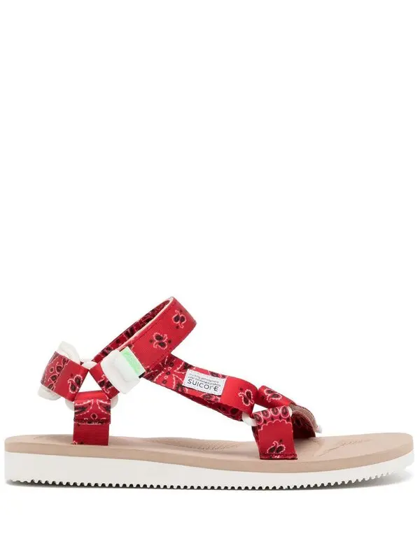 Suicoke Depa-cab Paisley Print Sandals - Red