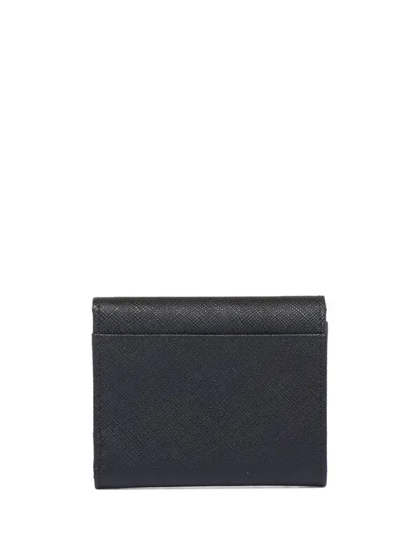 Prada Logo-plaque Leather Wallet - Black