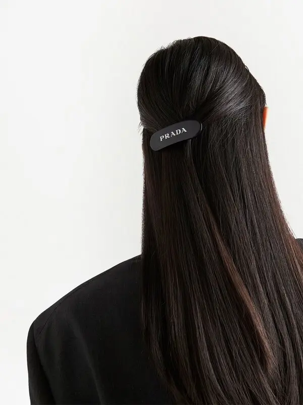 Prada Logo Hair Clip