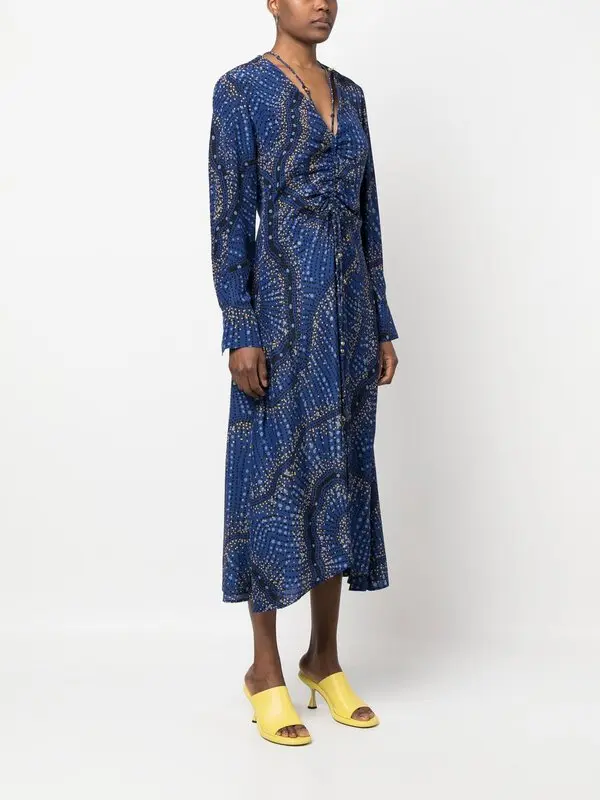 Altuzarra Mila V-neck Dress - Blue