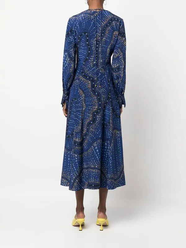 Altuzarra Mila V-neck Dress - Blue