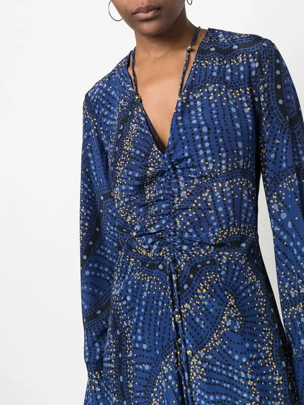 Altuzarra Mila V-neck Dress - Blue