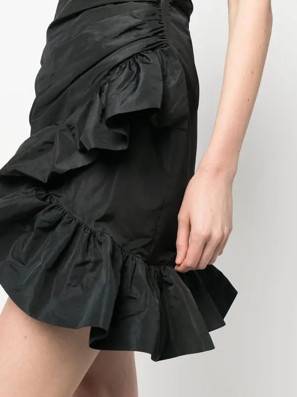 MSGM Puff-sleeved Wrap Dress - Black