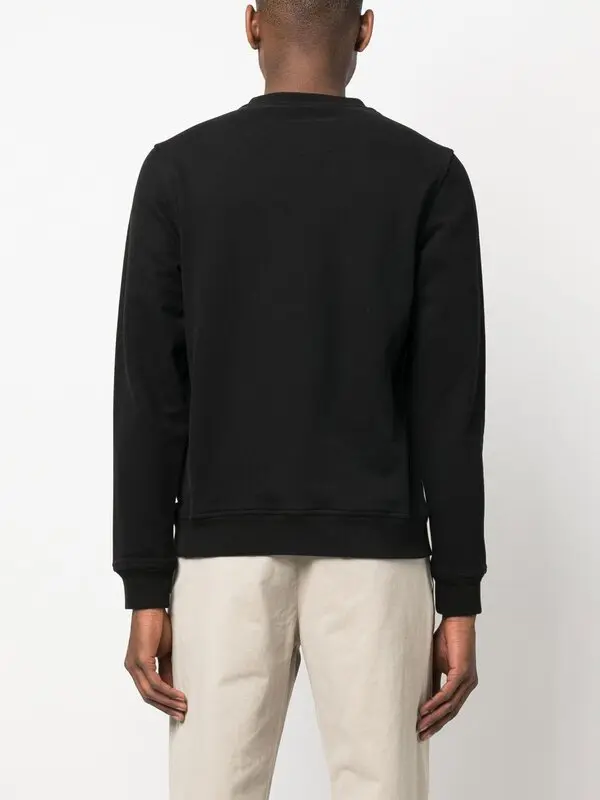 Belstaff Logo-patch Cotton Sweatshirt - Black