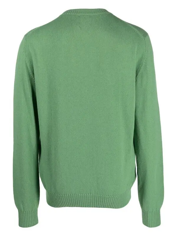 BARRIE Embroidered Cashmere Jumper - Green