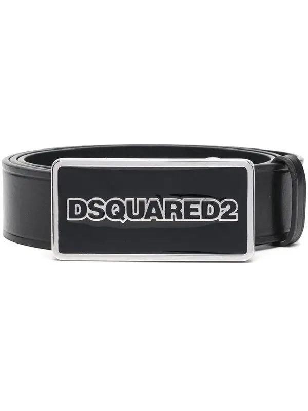 Dsquared2 Logo-buckle Leather Belt - Black