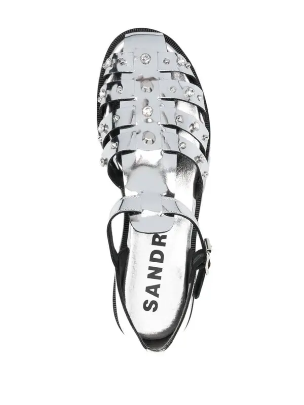 Sandro Olyma Studded Calf Leather Sandals