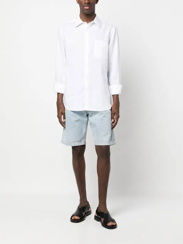 Aspesi Long-sleeve Linen Shirt - White
