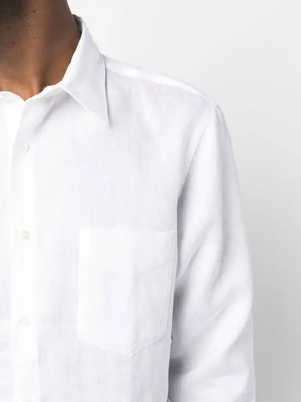 Aspesi Long-sleeve Linen Shirt - White