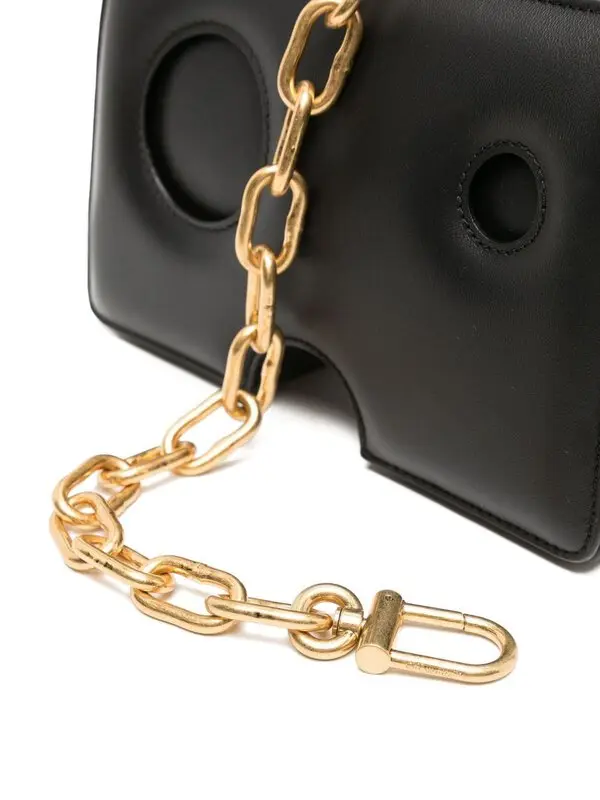 Off-White Burrow Leather Shoulder Bag - Black