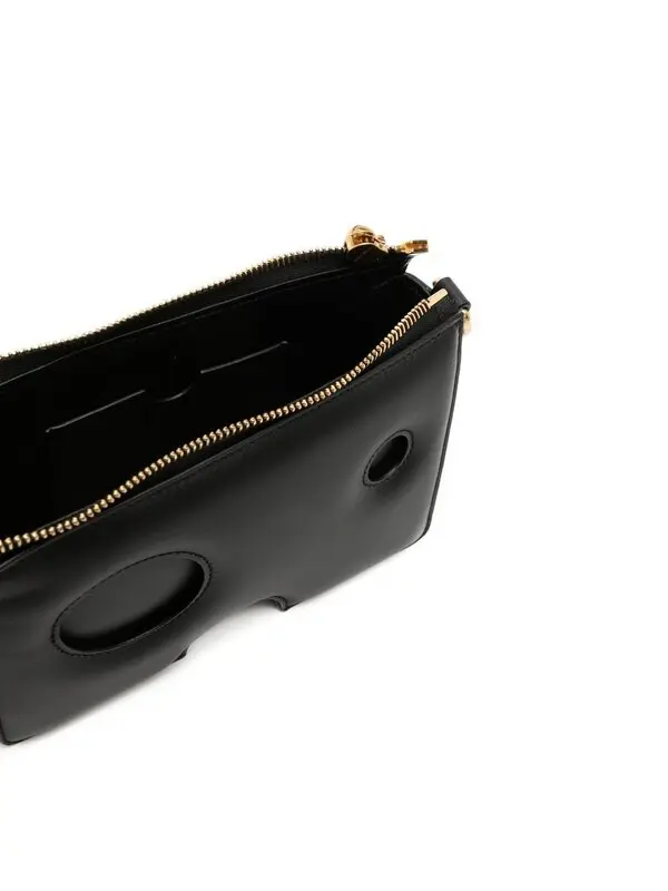 Off-White Burrow Leather Shoulder Bag - Black