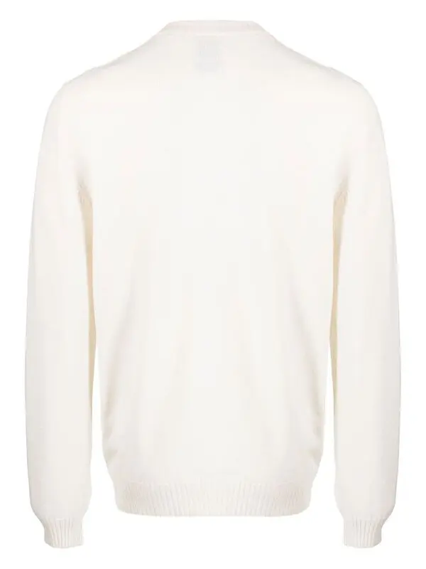 BARRIE Embroidered Cashmere Jumper - Neutrals