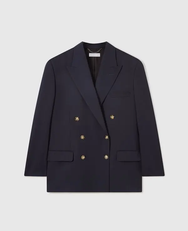 Stella McCartney Oversized Double-breasted Blazer - Ink