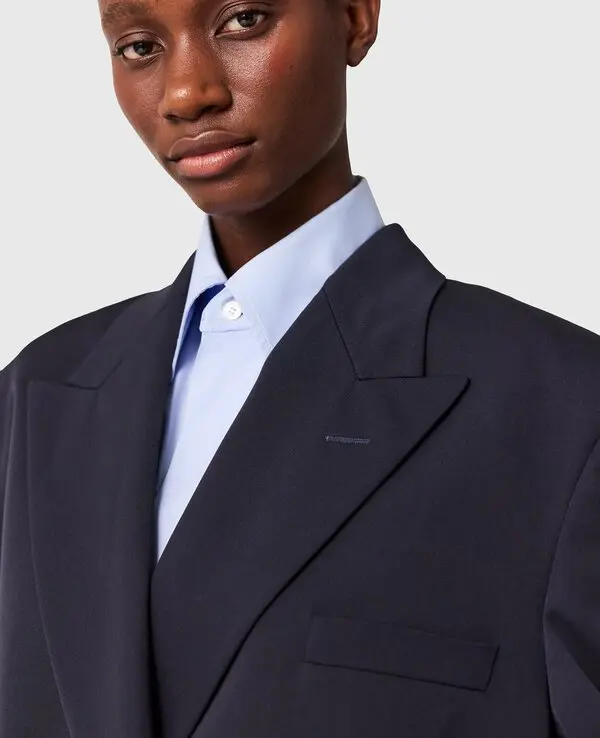 Stella McCartney Oversized Double-breasted Blazer - Ink