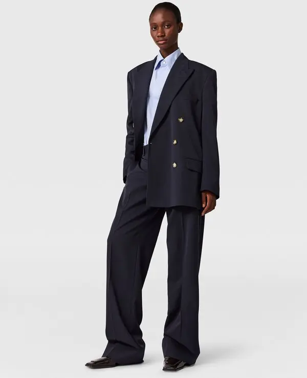 Stella McCartney Oversized Double-breasted Blazer - Ink