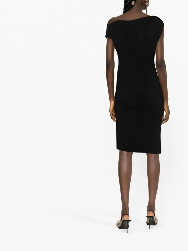 Alexandre Vauthier One-shoulder Draped Midi Dress - Black