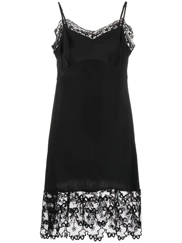 Simone Rocha Sleeveless Lace-hem Dress