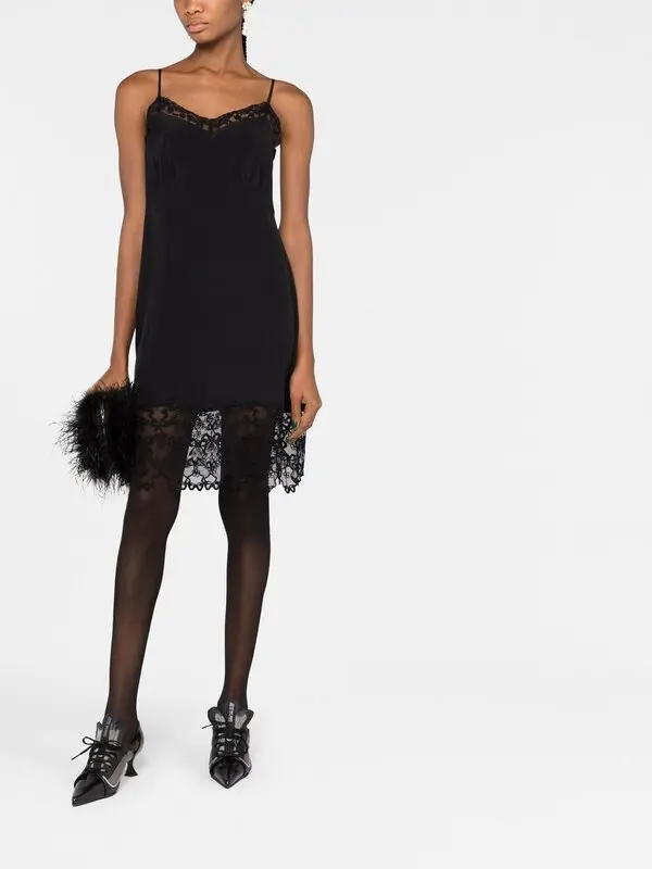 Simone Rocha Sleeveless Lace-hem Dress