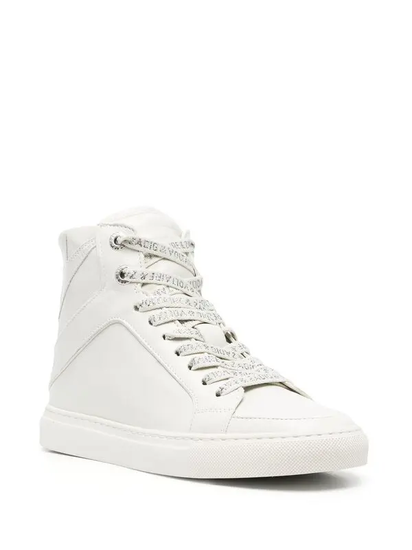 Zadig&Voltaire High Flash Leather Sneakers