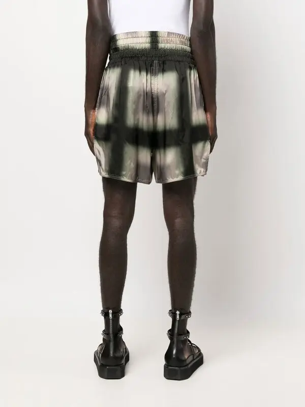 Rick Owens Geometric-print Drawstring Shorts