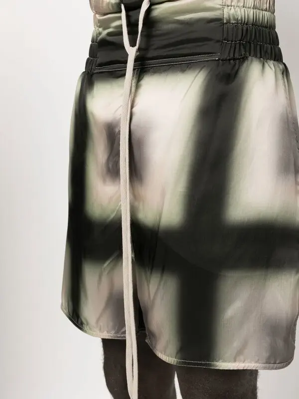 Rick Owens Geometric-print Drawstring Shorts
