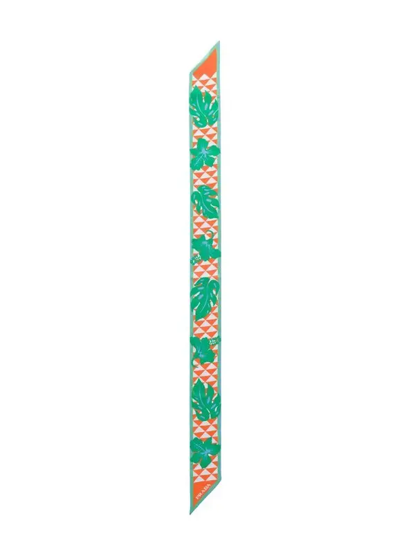 Prada Floral-print Twill Scarf