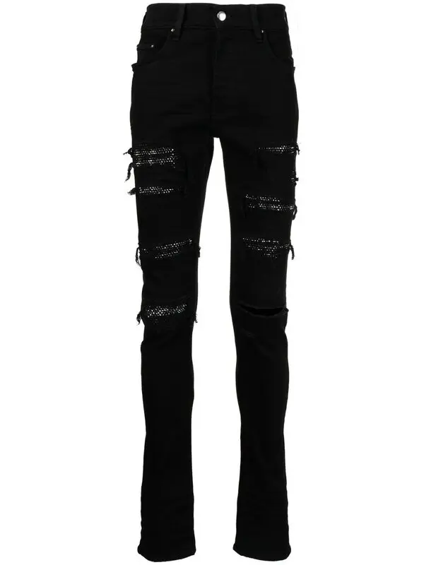 Amiri Thrasher Crystal-embellished Jeans