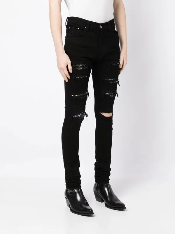Amiri Thrasher Crystal-Embellished Jeans In Black 29% Off