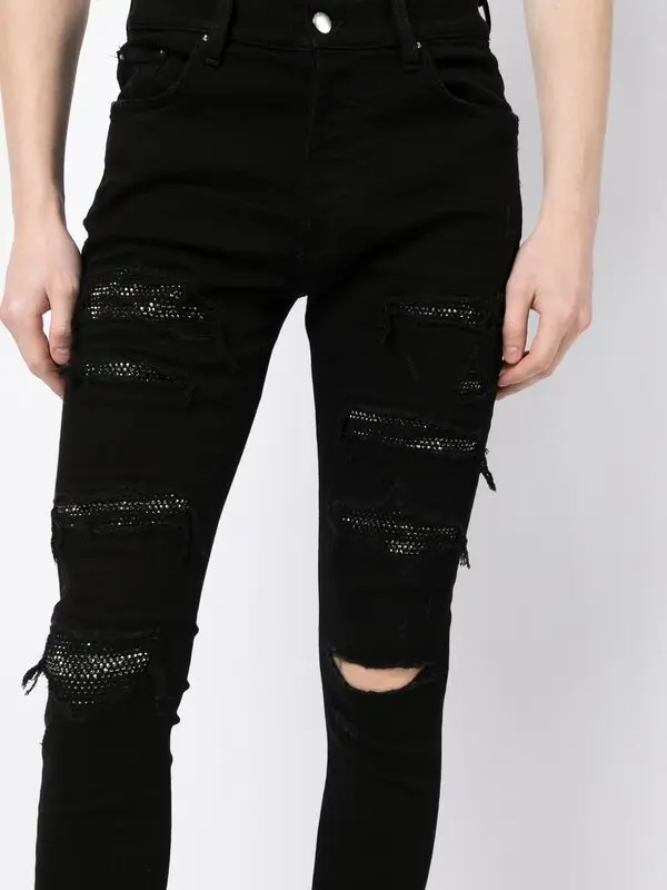 Amiri Thrasher Crystal-embellished Jeans