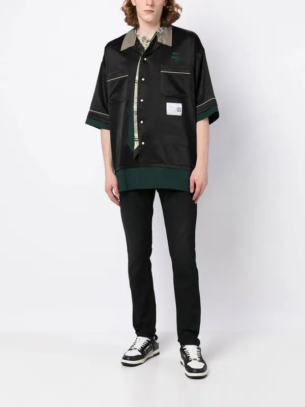 Mihara Yasuhiro Embroidered Bowling Shirt