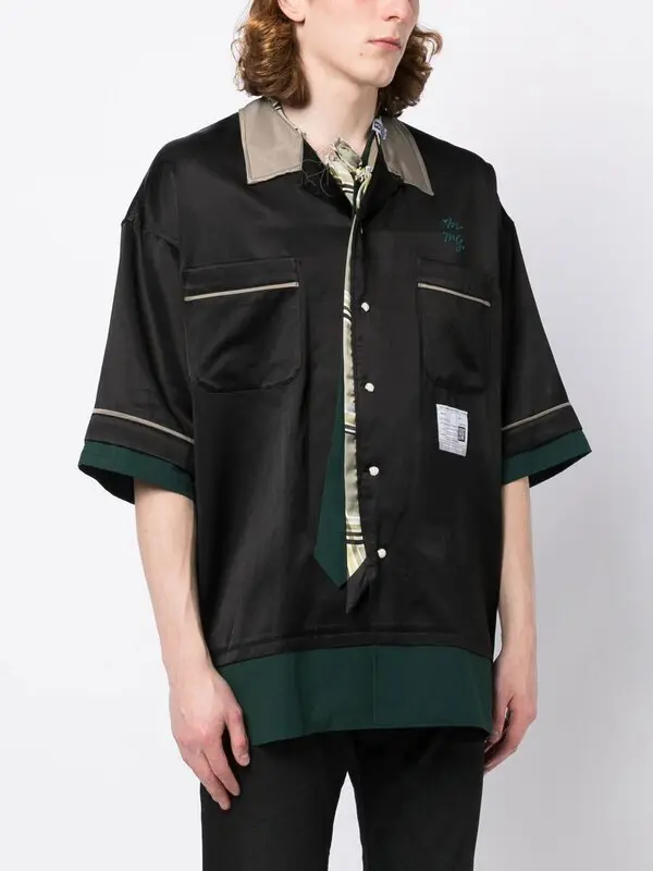 Mihara Yasuhiro Embroidered Bowling Shirt