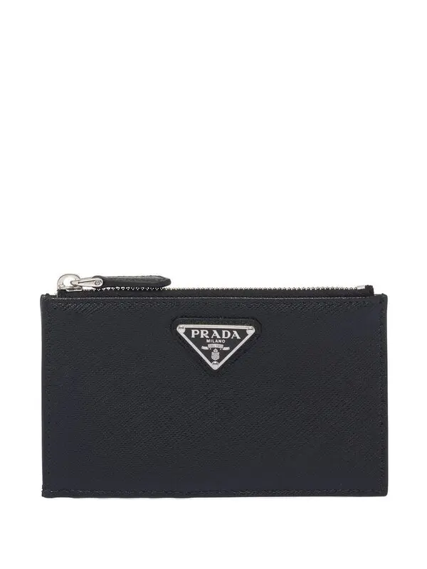 Prada Saffiano Leather Card Holder - Black