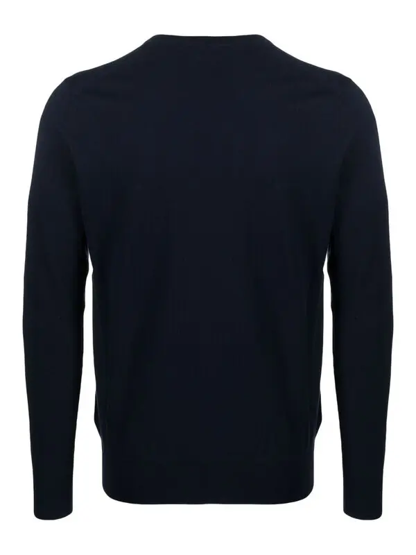 BALLANTYNE Round-neck Cotton Cardigan - Blue